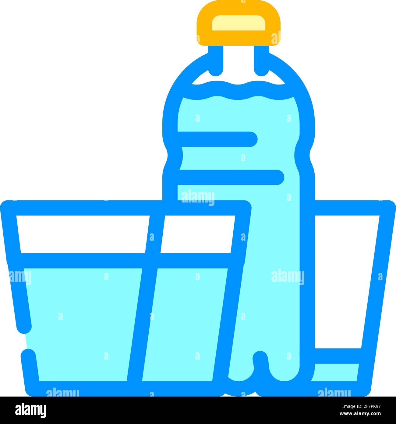 daily water intake color icon vector illustration Stock Vector Image ...