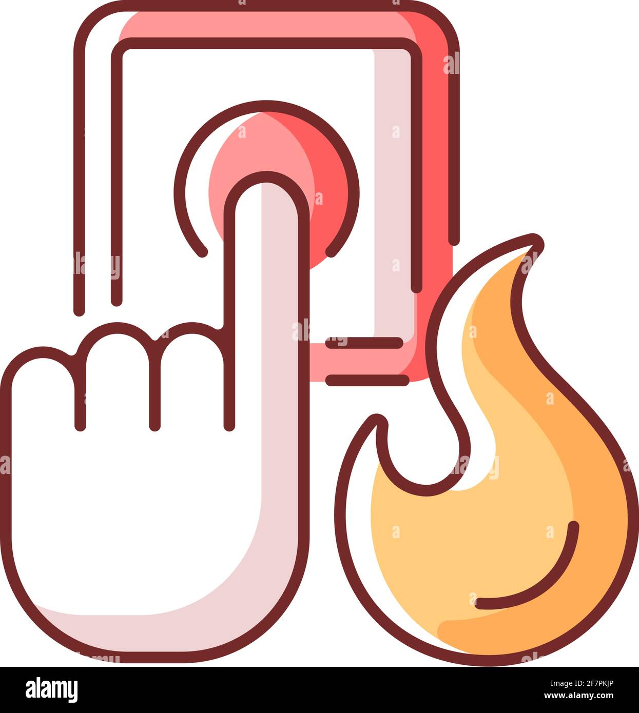 Fire alarm RGB color icon Stock Vector Image & Art - Alamy