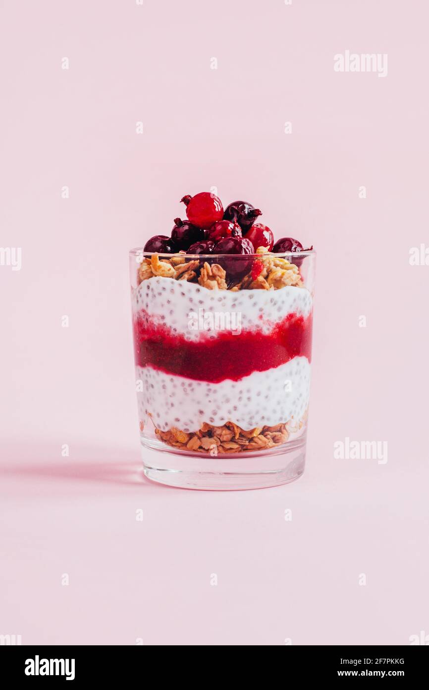 Pink yogurt background hi-res stock photography and images - Alamy