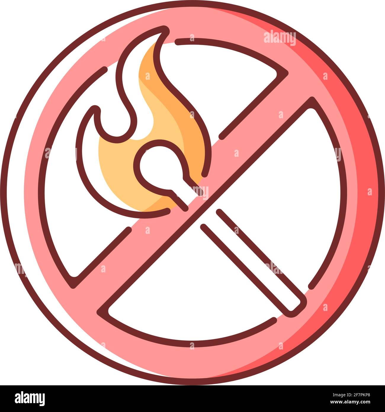 No open flame RGB color icon Stock Vector Image & Art - Alamy