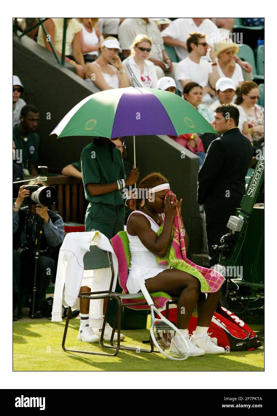 Serena Williams plays Angela Haynes at Wimbledonpic David Sandison 21/5 ...