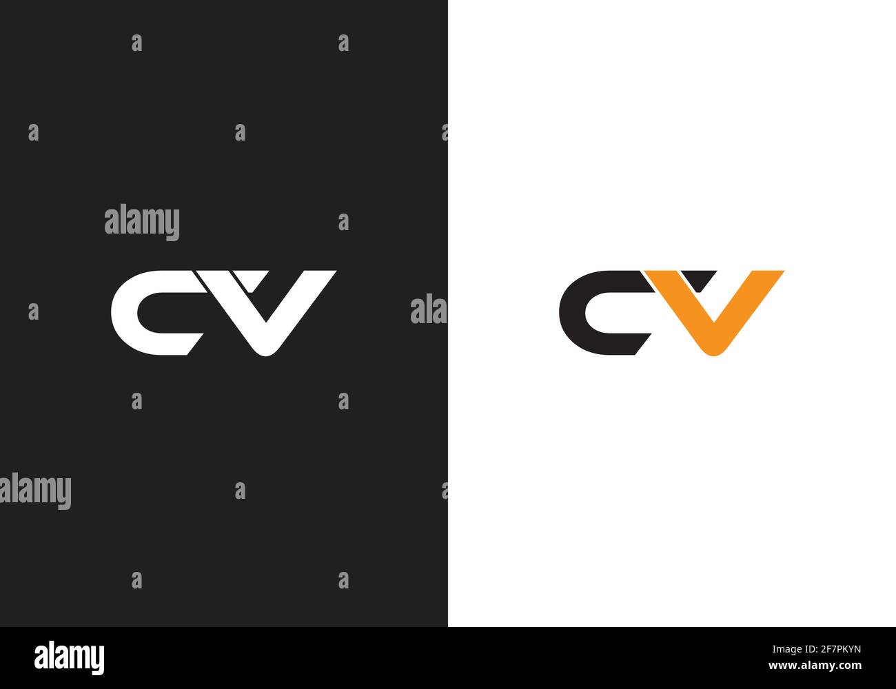 Initial Monogram Letter C V Logo Design Vector Template Stock Vector ...