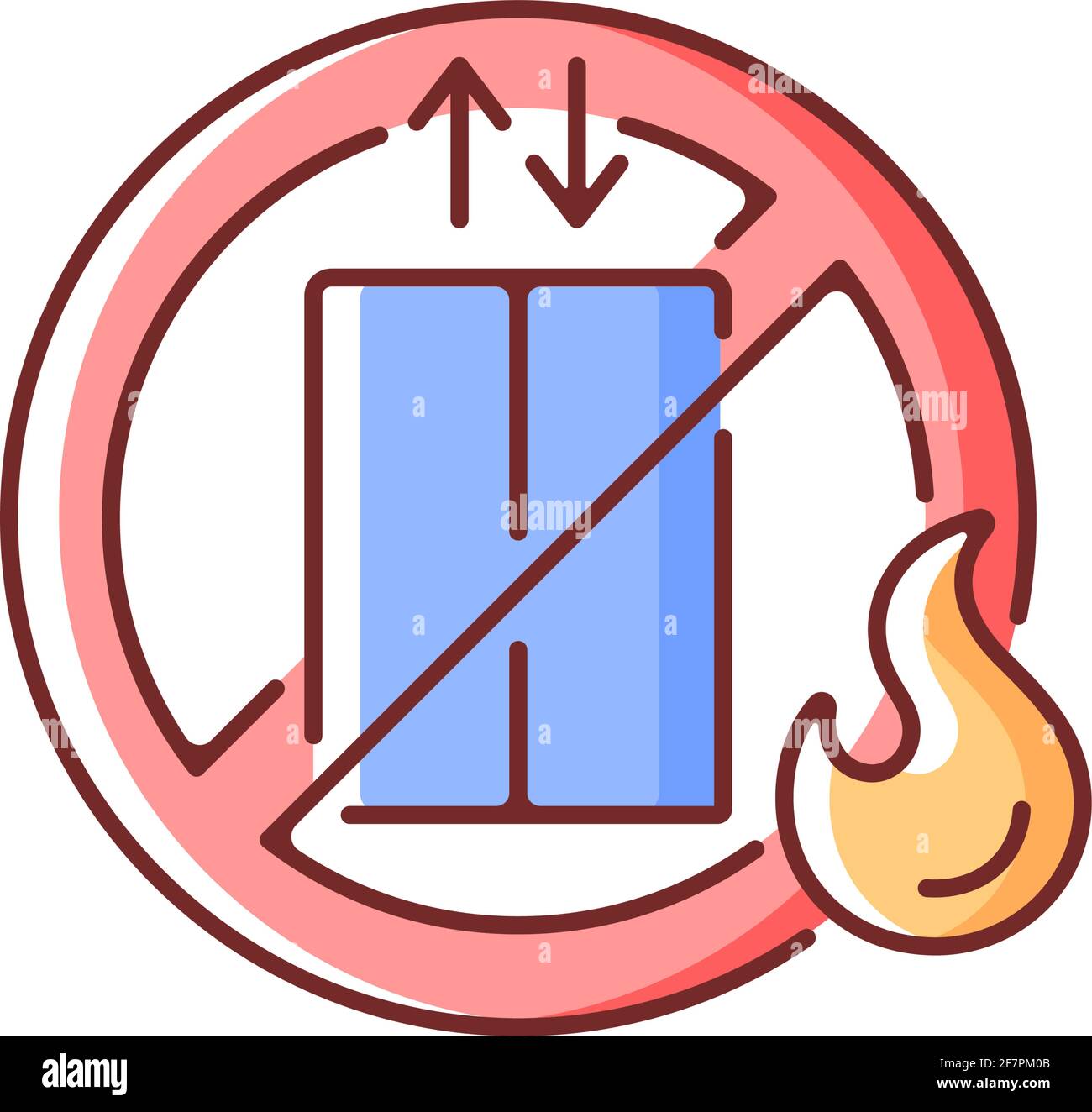 Do not use elevator RGB color icon Stock Vector Image & Art - Alamy