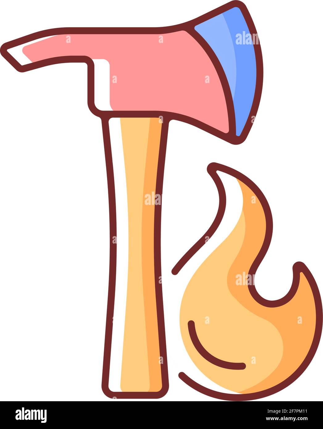 Pulaski axe RGB color icon Stock Vector Image & Art - Alamy