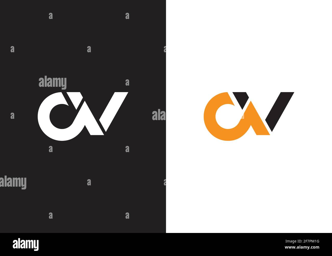 Initial Monogram Letter C V Logo Design Vector Template Stock Vector ...