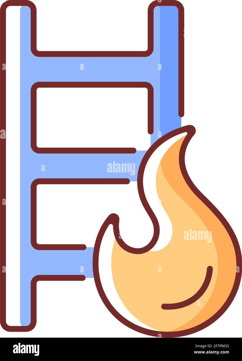 Fire escape ladder RGB color icon Stock Vector Image & Art - Alamy