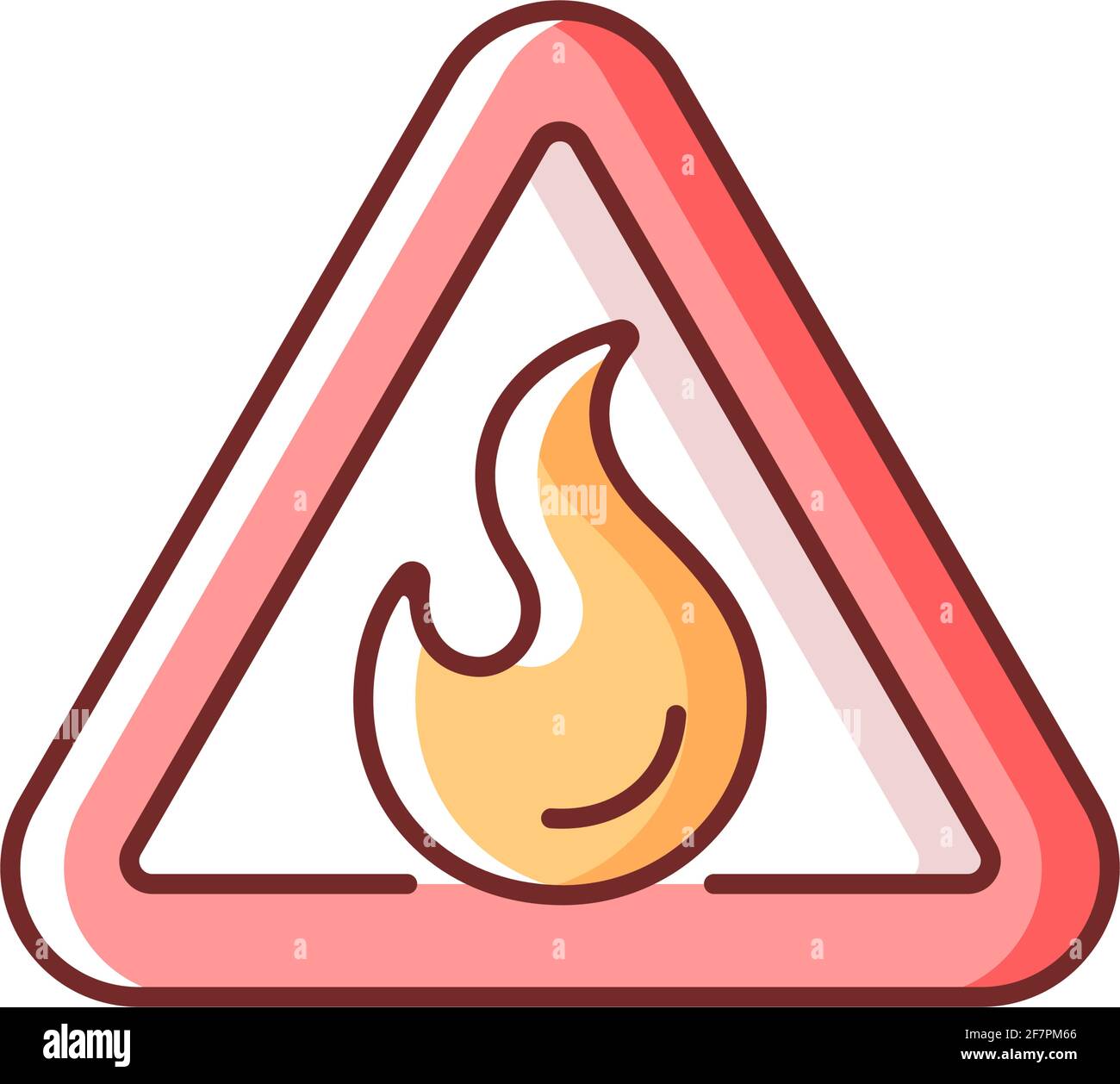 Flammable RGB color icon Stock Vector Image & Art - Alamy
