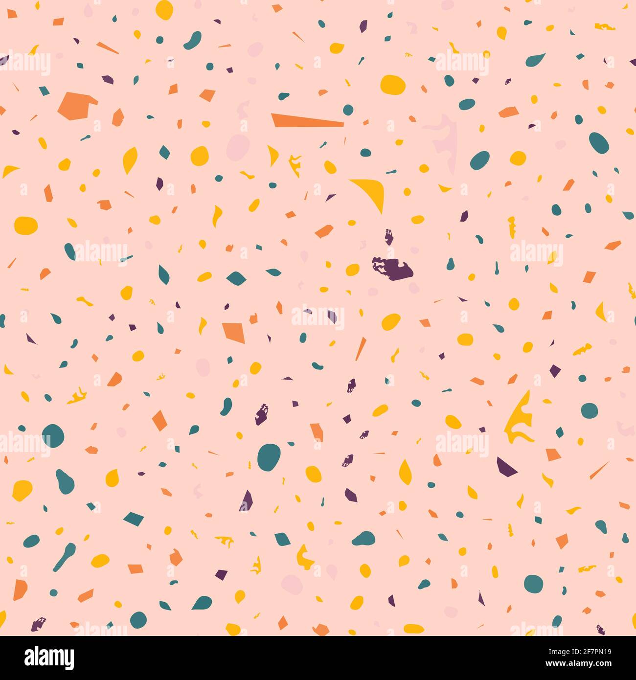 Terrazzo seamless pattern. Orange classic flooring texture ...