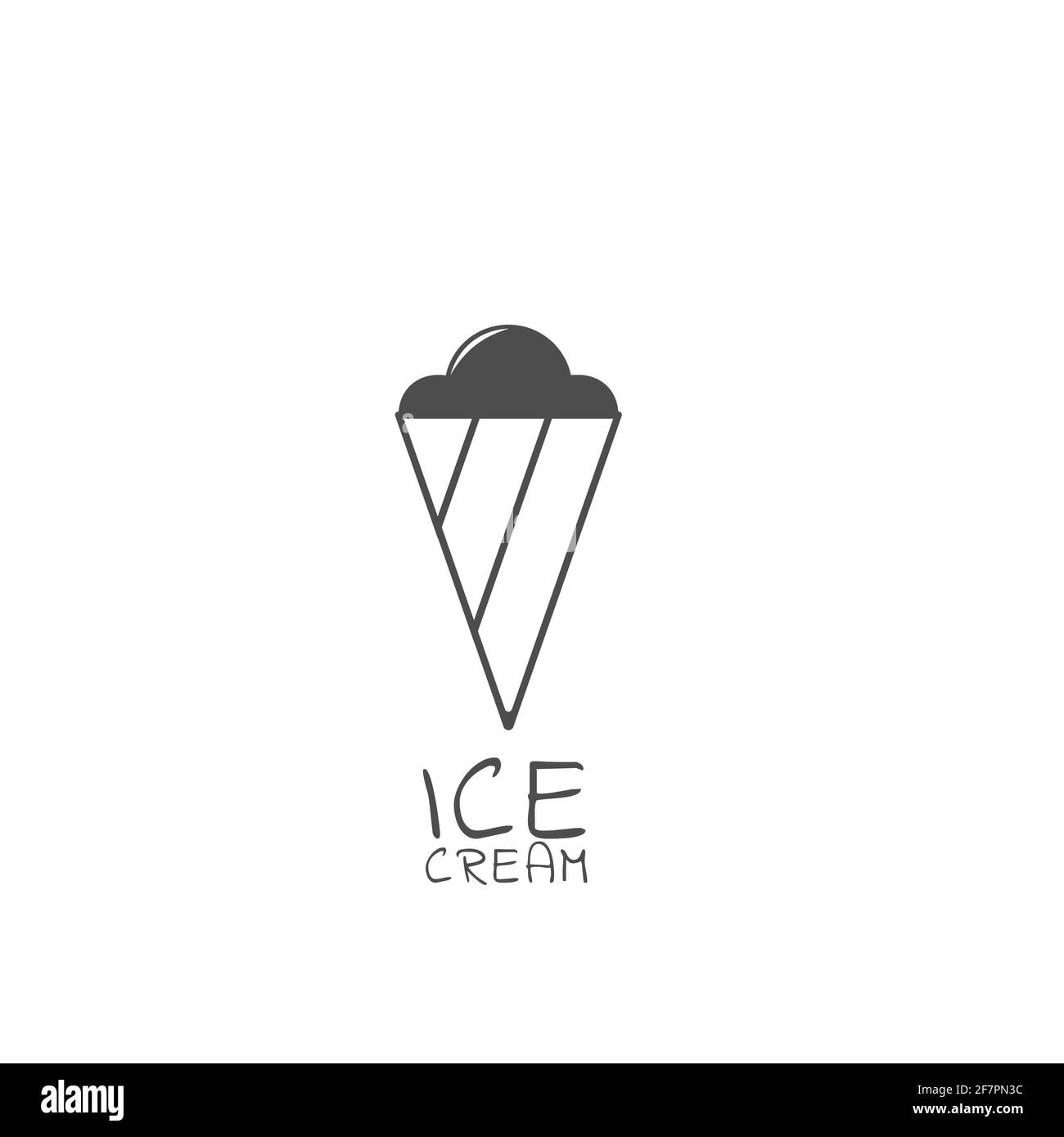 Simple ice cream icon Vector illustration Stock Vector Image & Art - Alamy
