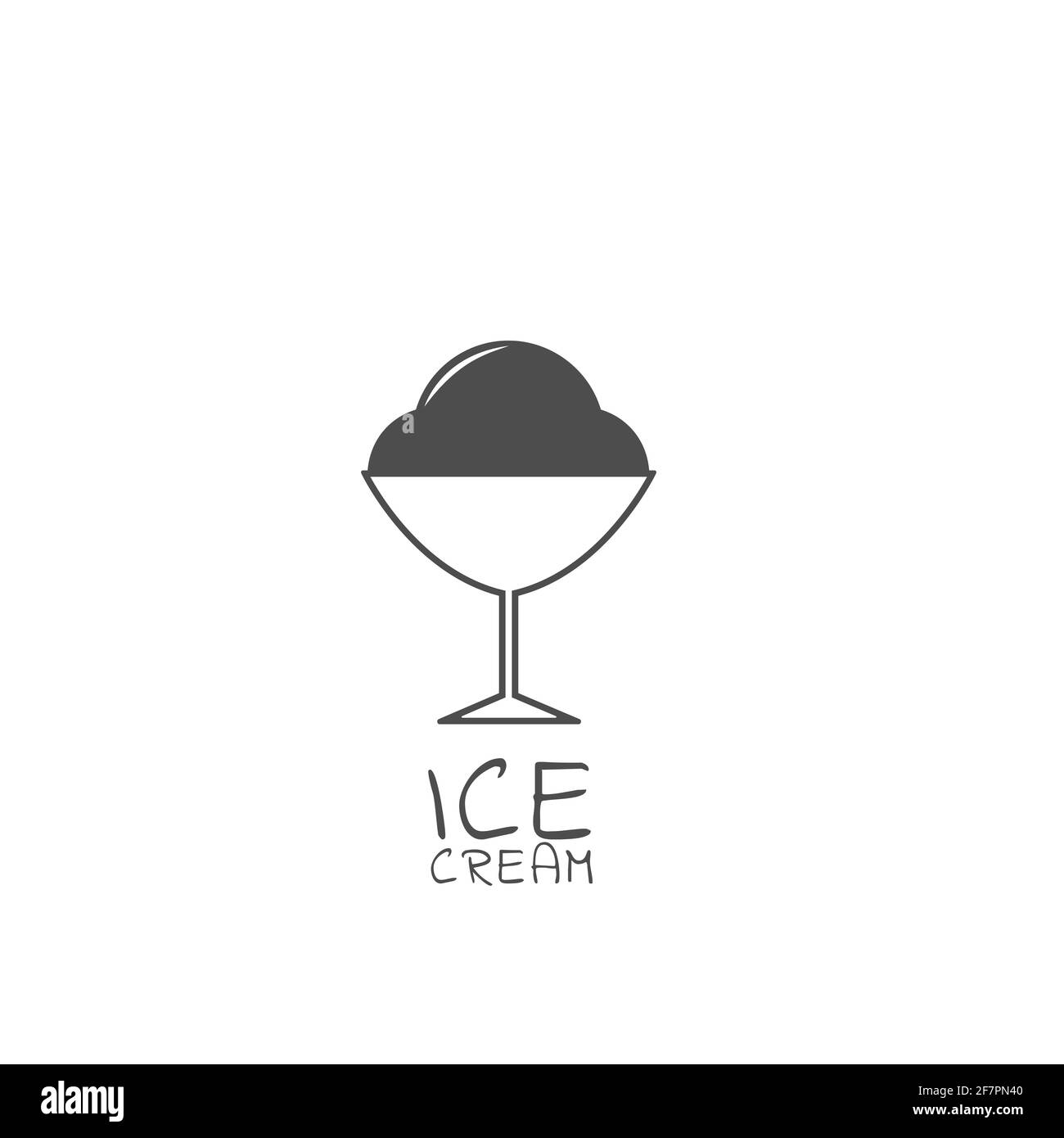 Simple ice cream icon Vector illustration Stock Vector Image & Art - Alamy