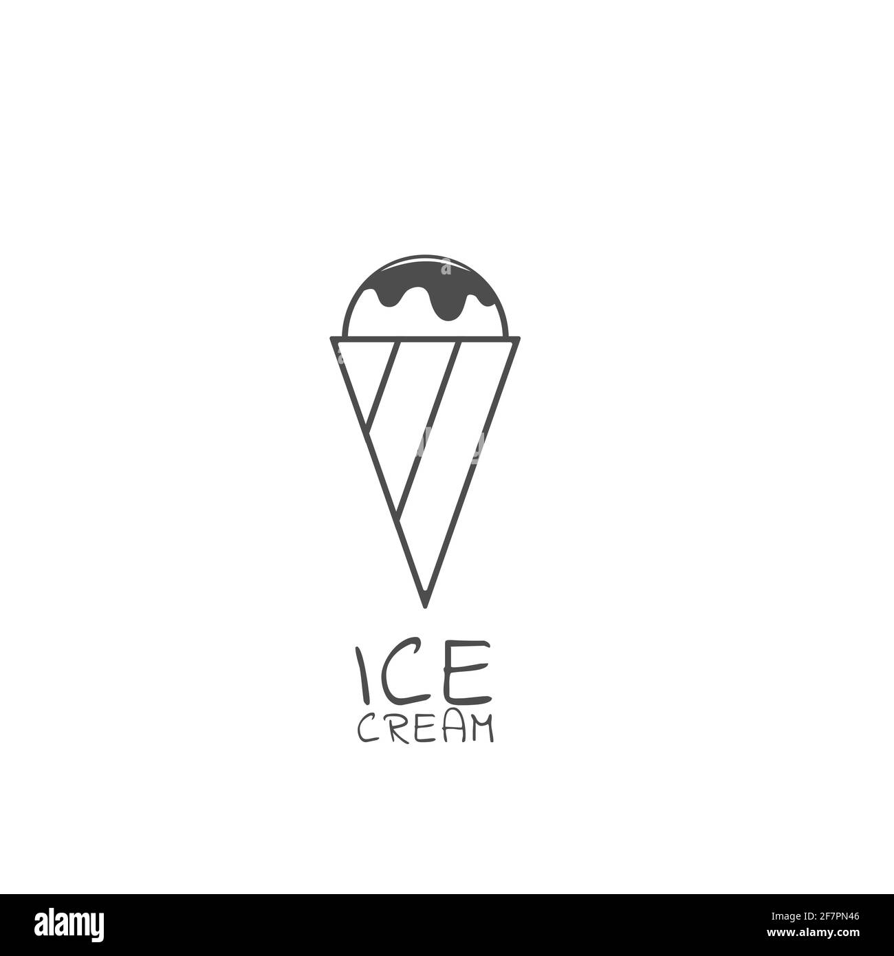 Simple ice cream icon Vector illustration Stock Vector Image & Art - Alamy