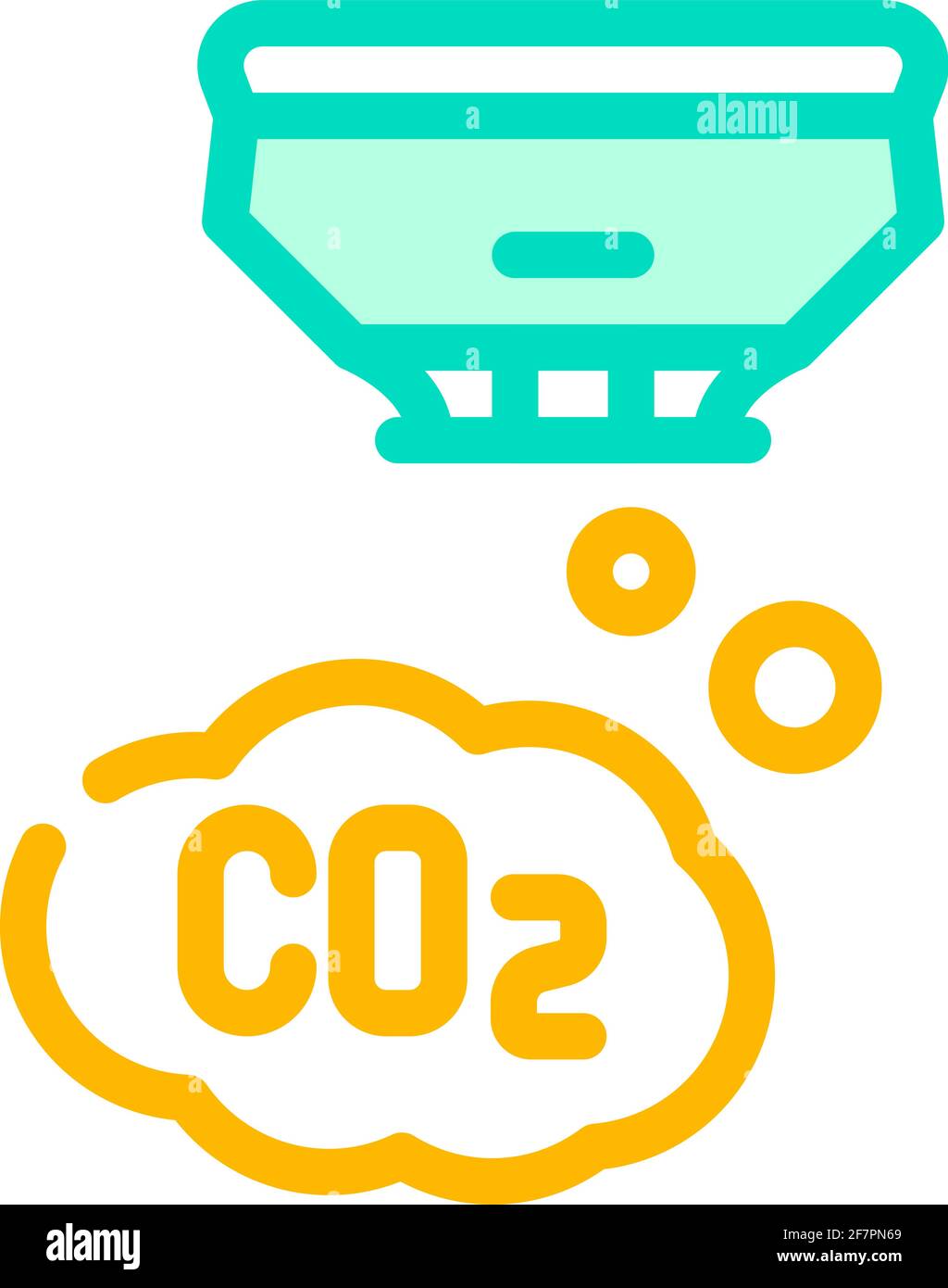 co2 sensor color icon vector illustration color Stock Vector Image ...