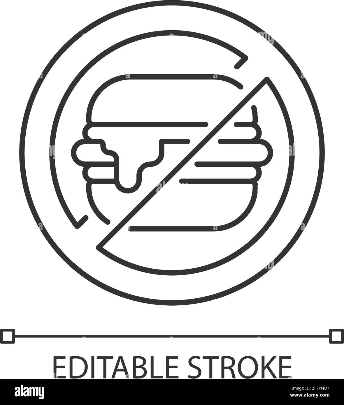 No junk food linear icon Stock Vector Image & Art - Alamy