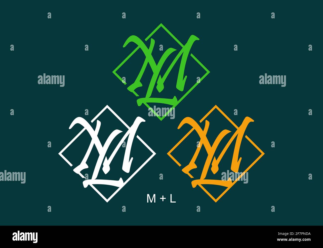 ML initial letter logo design Stock Vector Image & Art - Alamy