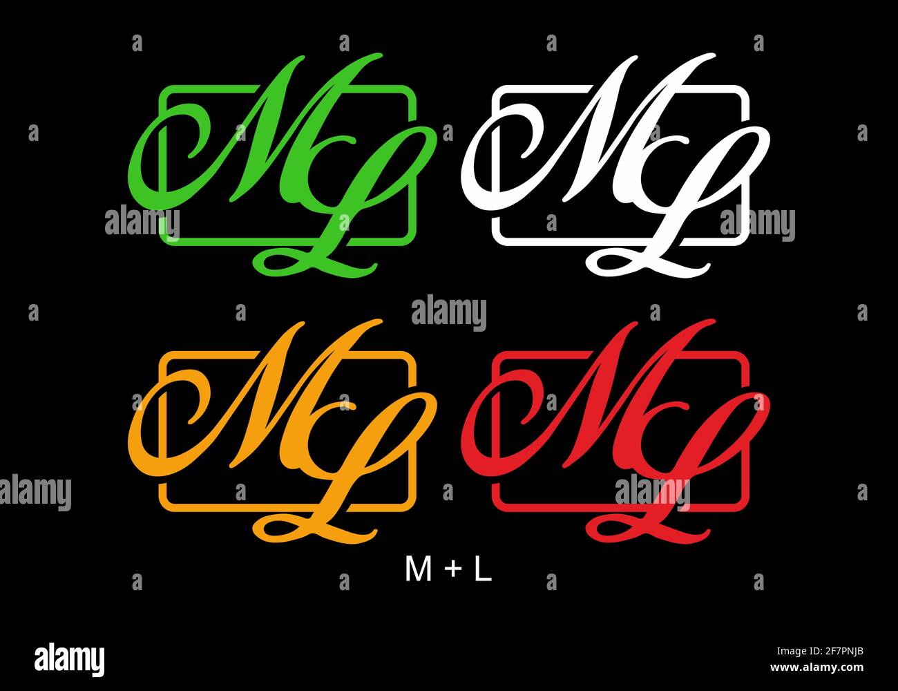 ML initial letter logo design Stock Vector Image & Art - Alamy