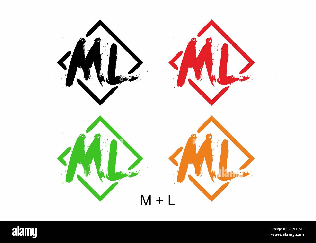 ML initial letter logo design Stock Vector Image & Art - Alamy