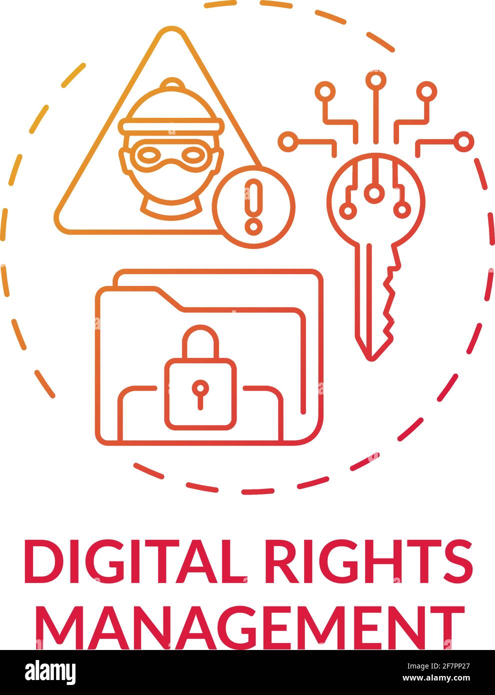 Digital rights management concept icon Stock Vector Image & Art - Alamy