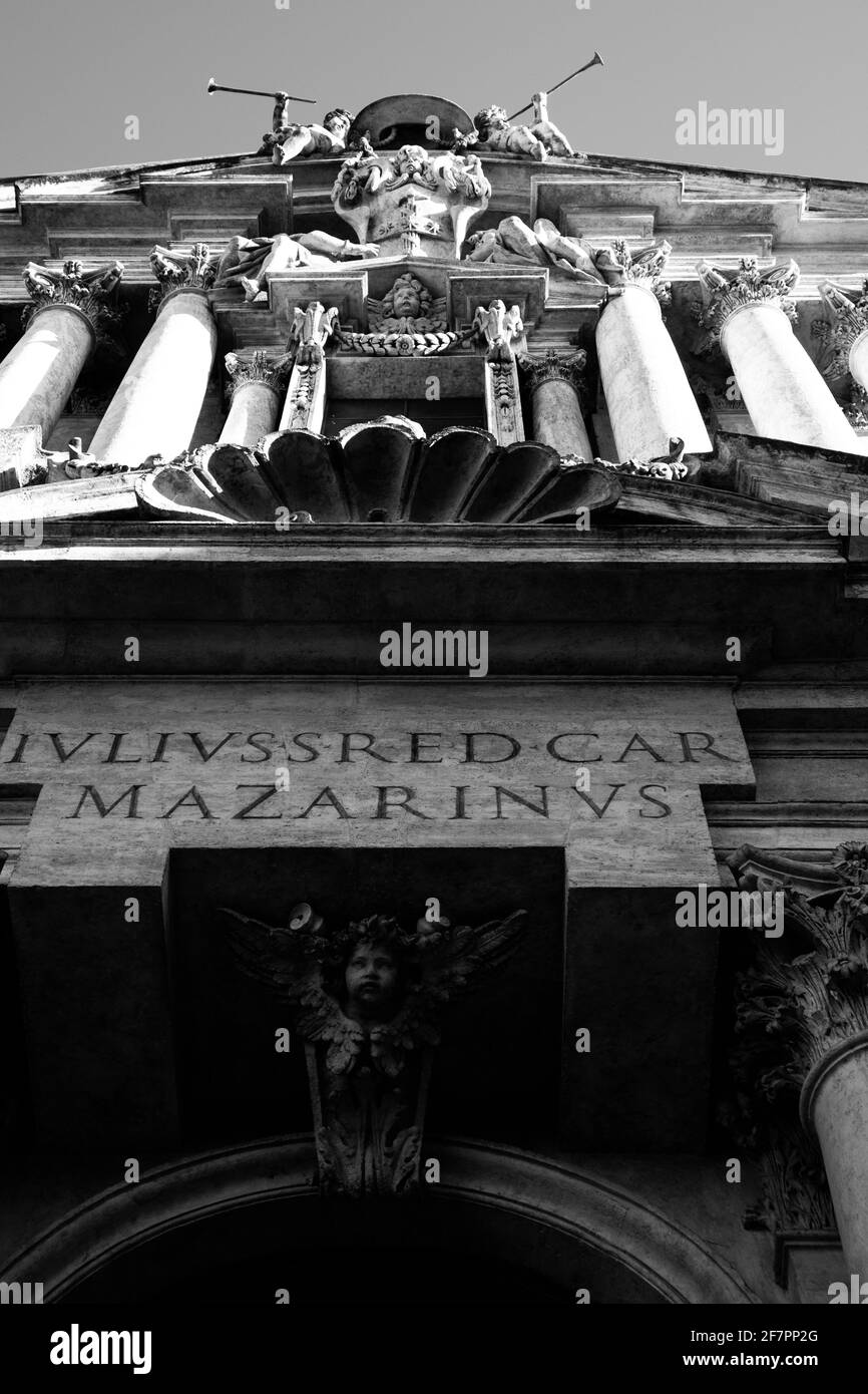 Italian house facade view Black and White Stock Photos & Images - Alamy