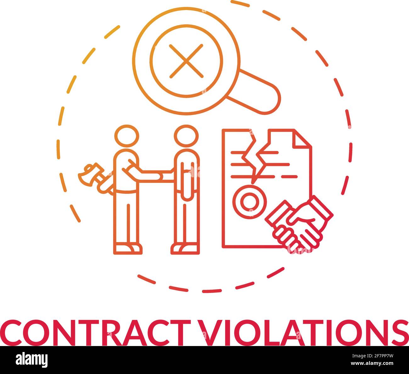 Contract violations concept icon Stock Vector Image & Art - Alamy