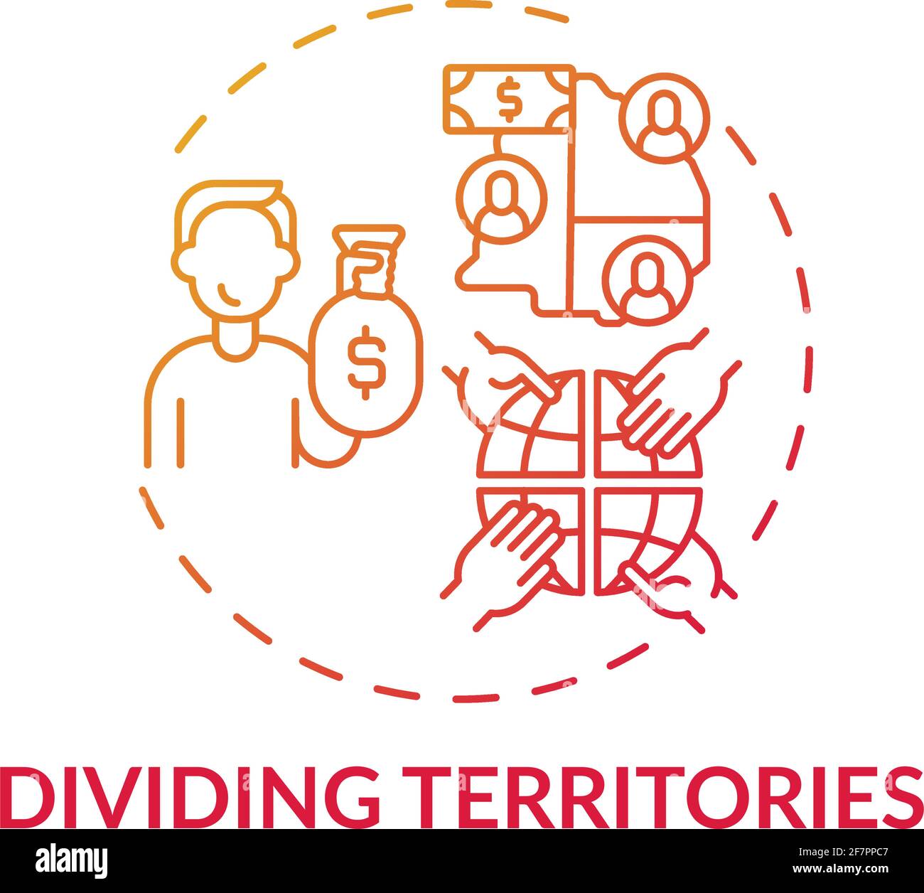 Dividing territories concept icon Stock Vector Image & Art - Alamy