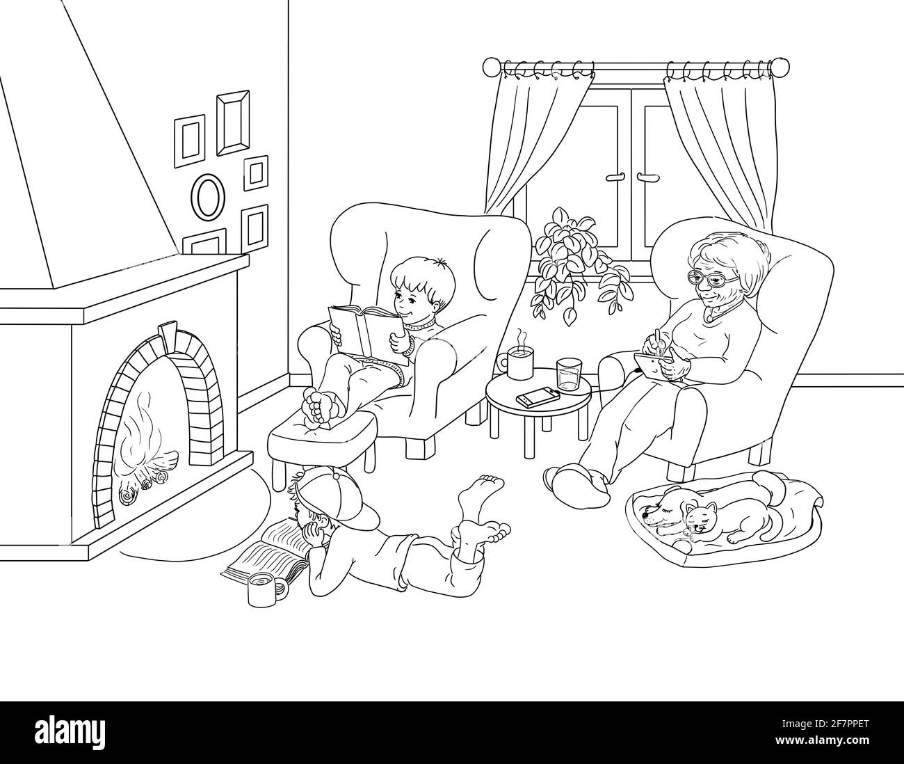 Childrens reading room Cut Out Stock Images & Pictures - Alamy