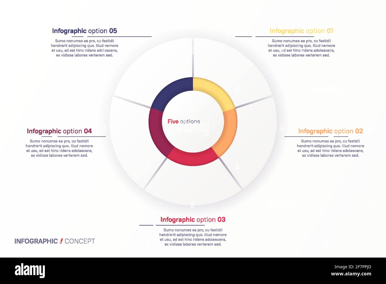 Process chart five elements Cut Out Stock Images & Pictures - Alamy