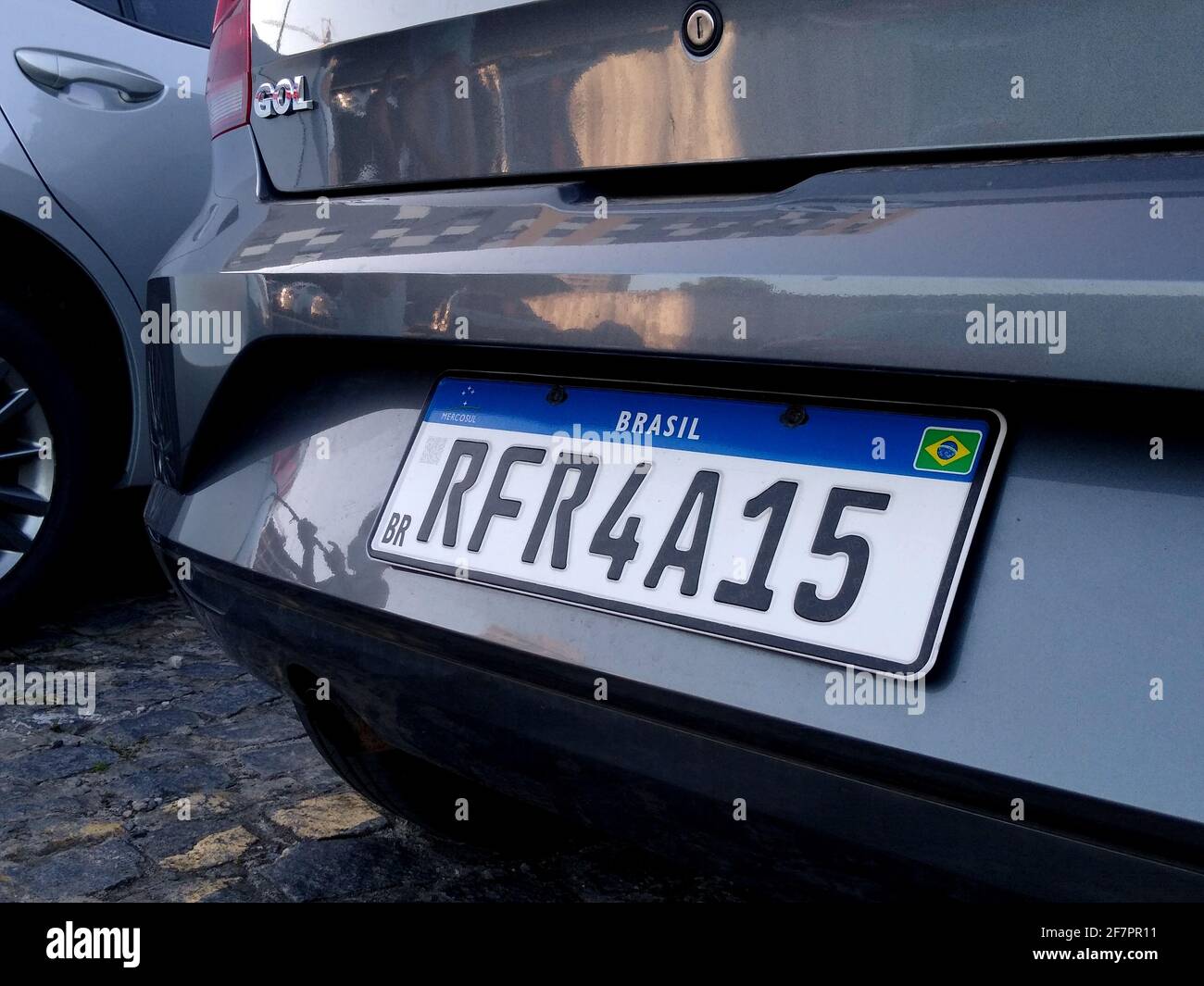 salvador, bahia, brazil - dezembro 8, 2020: vehicle plate in the ...