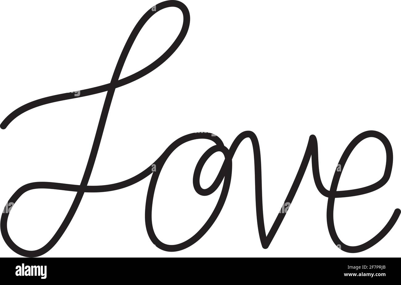 Cursive letters love Stock Vector Images - Alamy