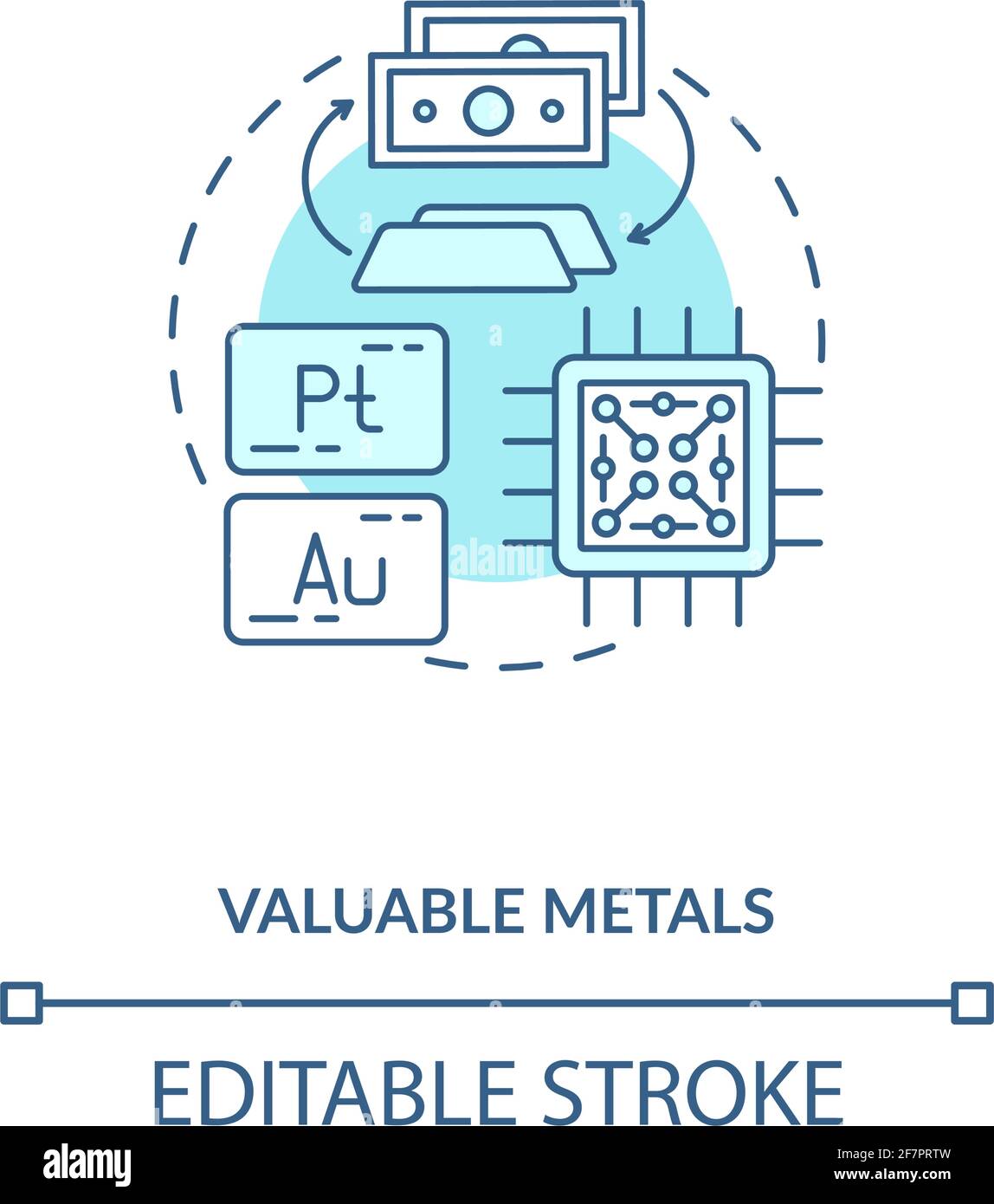 Valuable metals concept icon Stock Vector Image & Art - Alamy