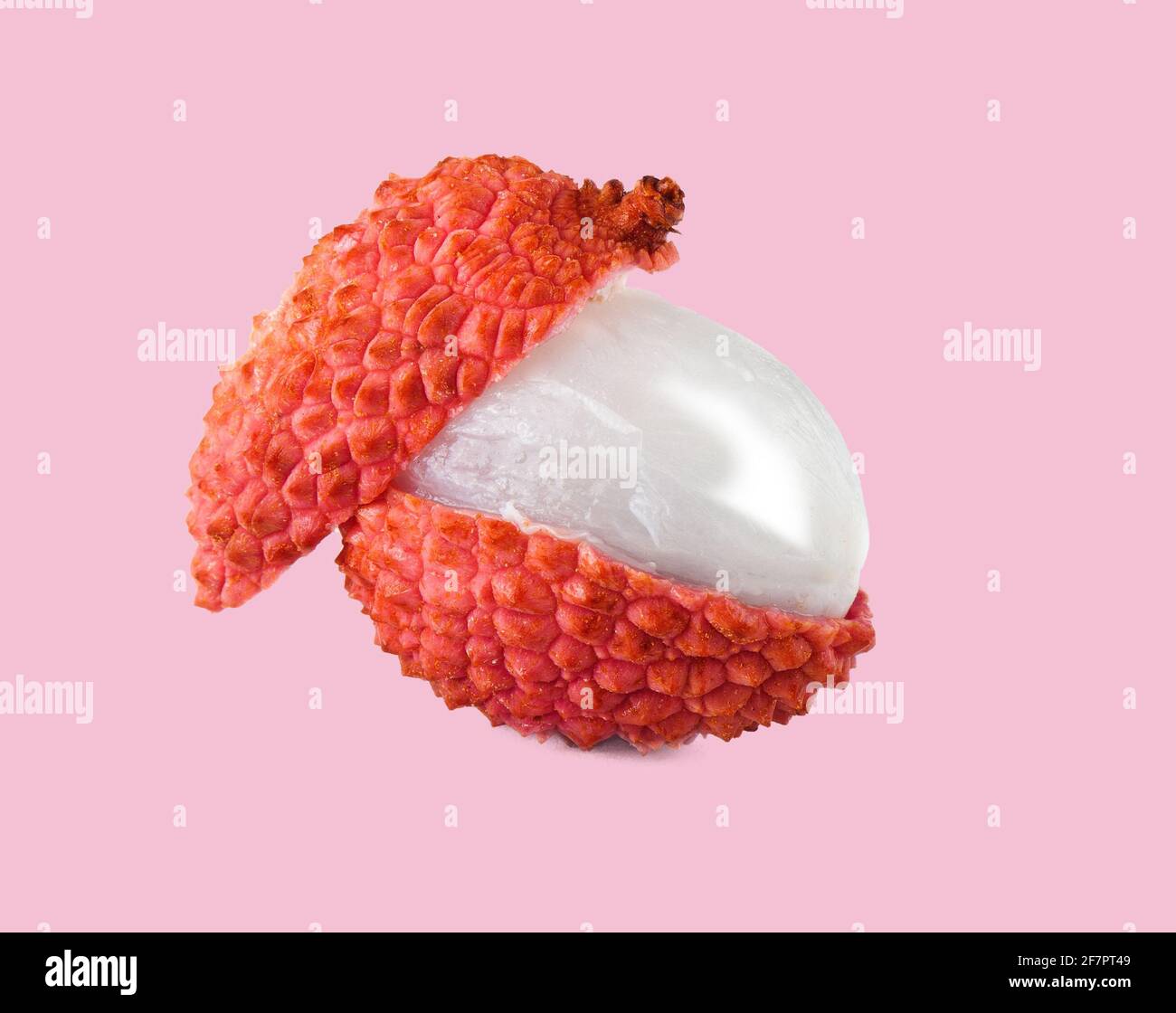 Fresh lichi, isolated on white background Stock Photo - Alamy