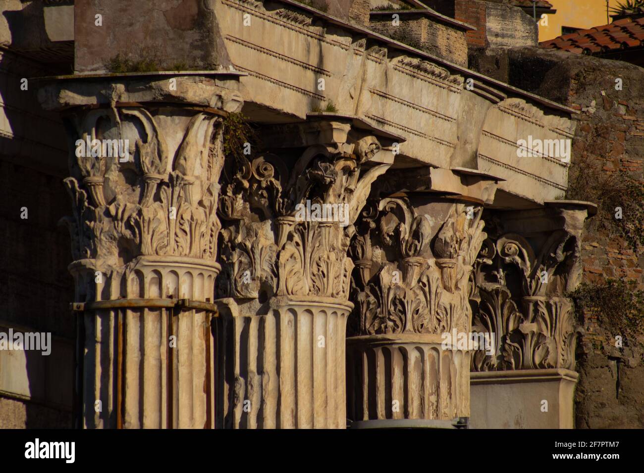 Columns of the Forum of Augustus, Rome. Italy Stock Photo - Alamy