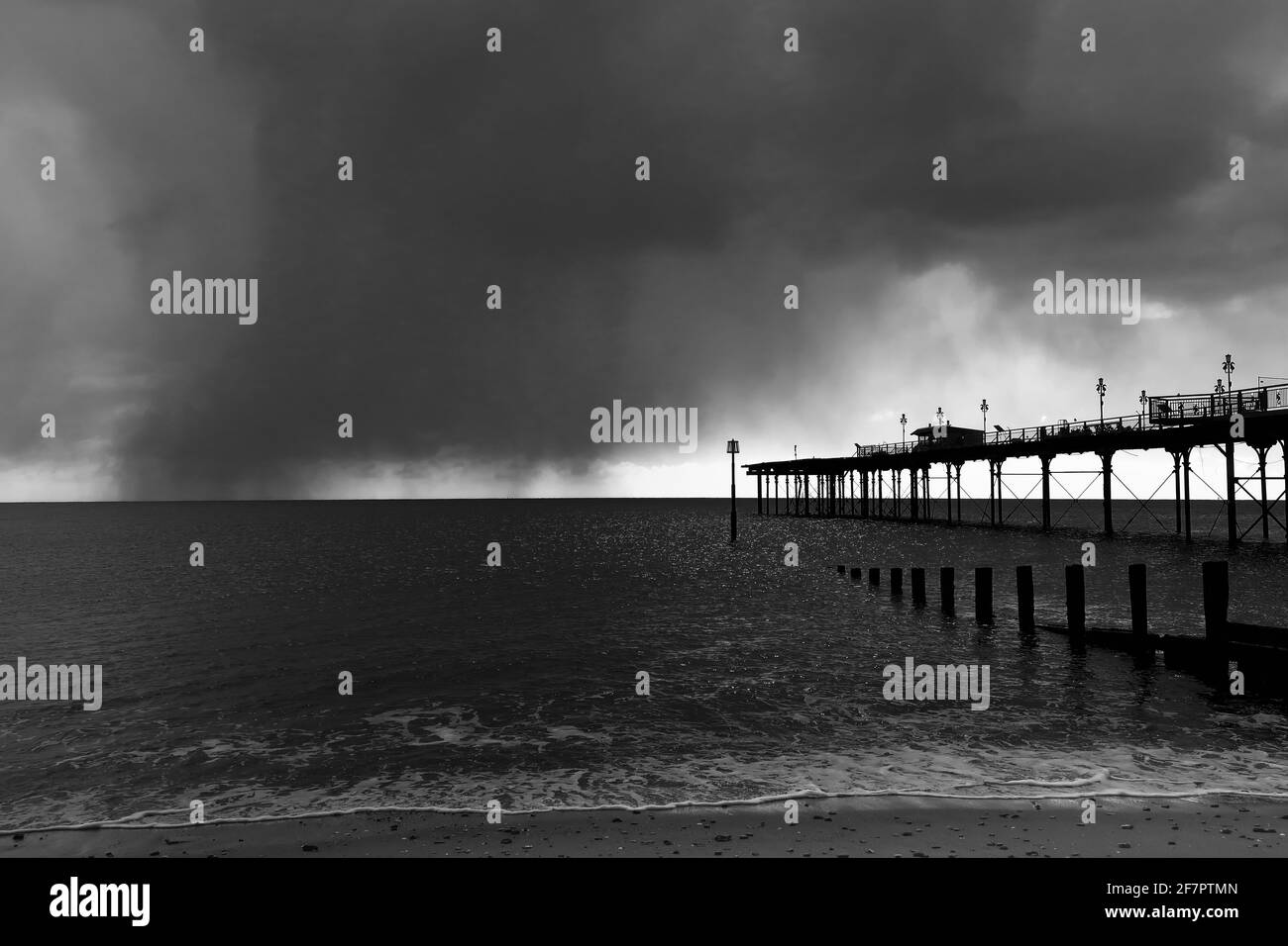 Storm cloud over sea Black and White Stock Photos & Images - Alamy