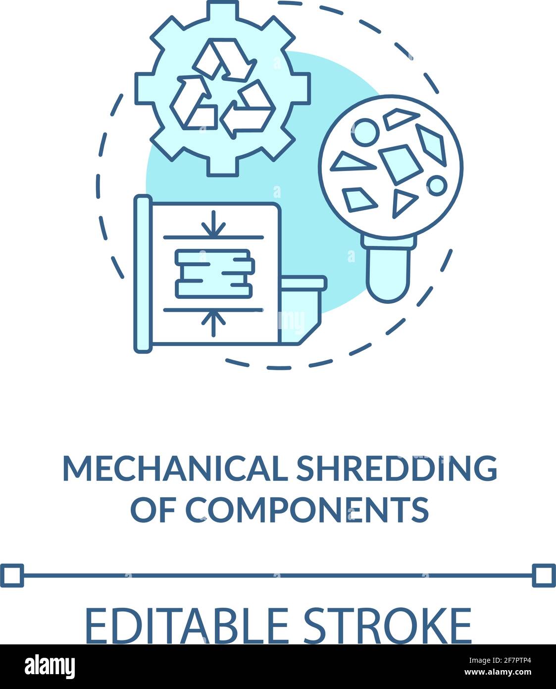 Mechanical components shredding concept icon Stock Vector Image & Art ...