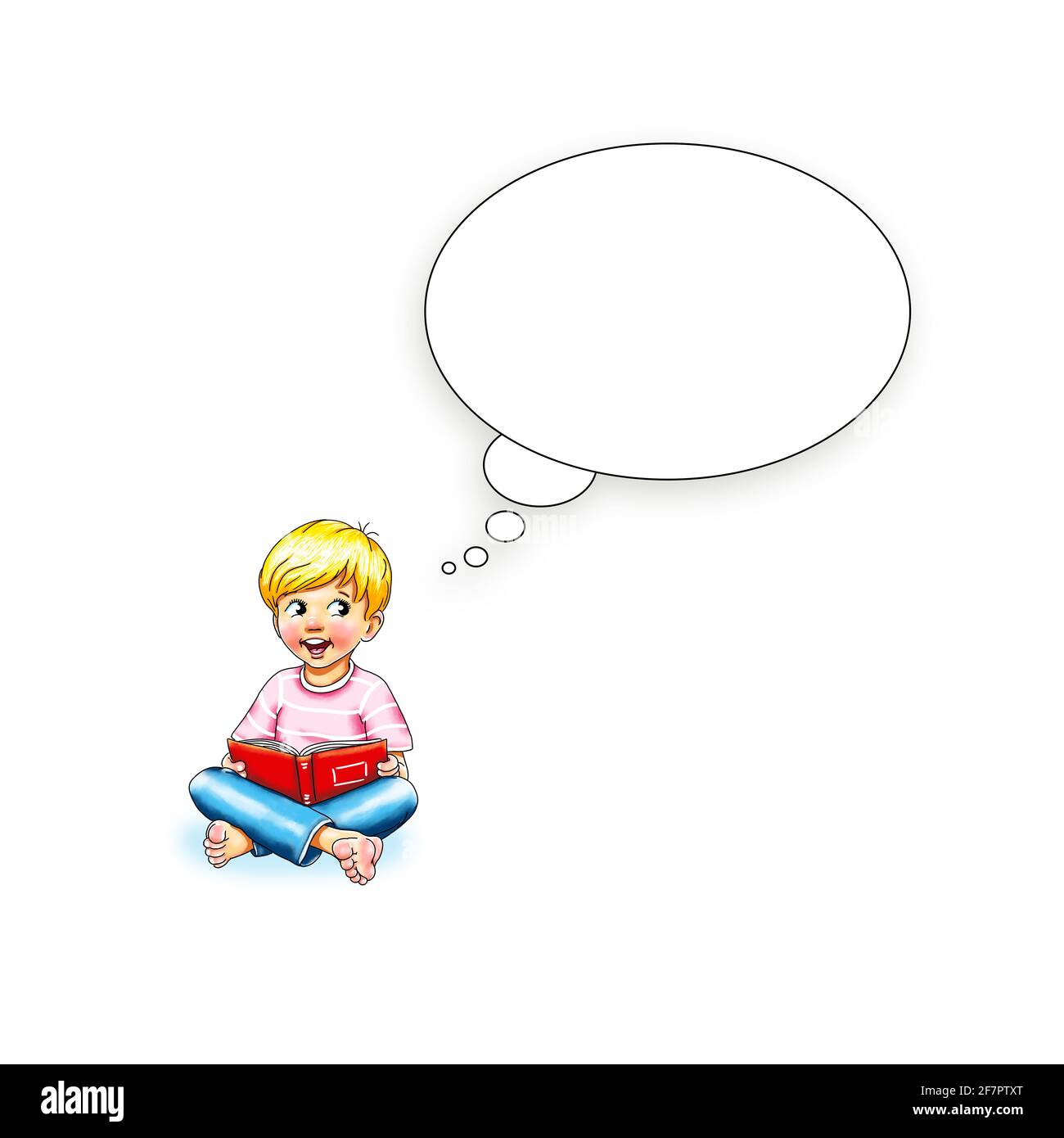 Kid Thinking Bubble Clip Art