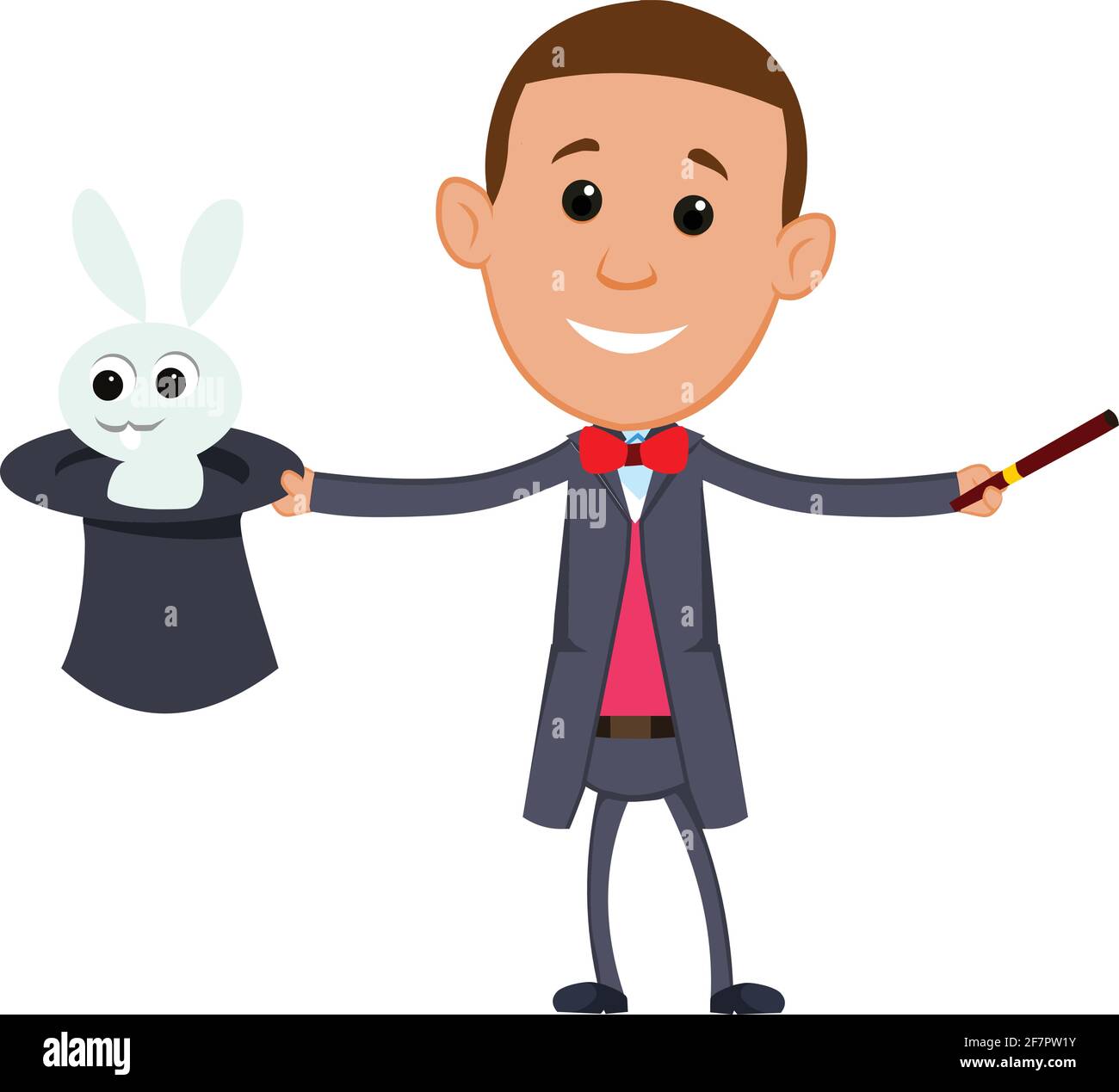 Magician cartoon illustration vector isolated on white background Stock ...