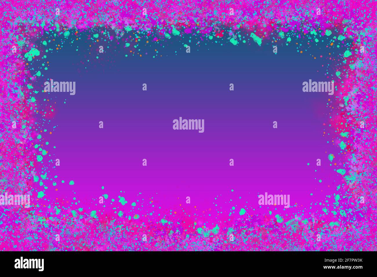 An abstract neon splatter border background image Stock Photo - Alamy
