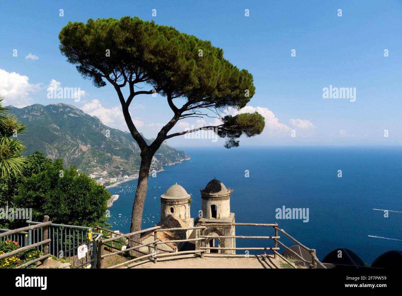 Scenic View From The Villa Rufolo In Ravello On The Amalfi Coast In ...