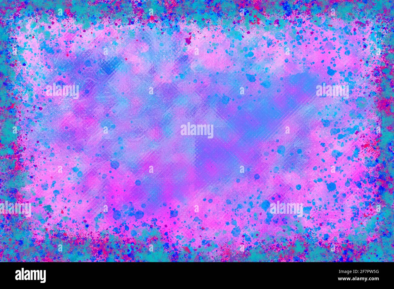 An abstract neon splatter border background image Stock Photo - Alamy
