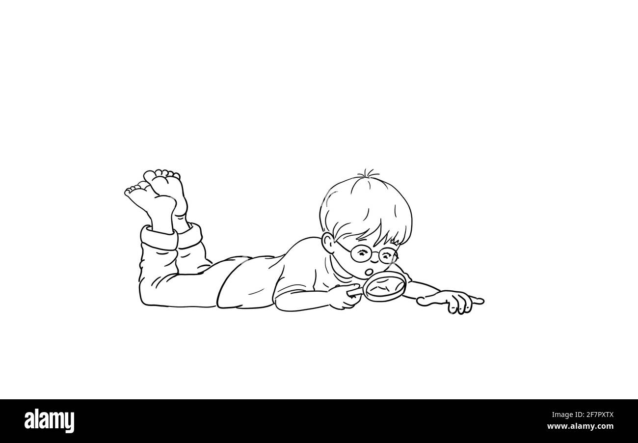 Intently drawing Cut Out Stock Images & Pictures - Alamy