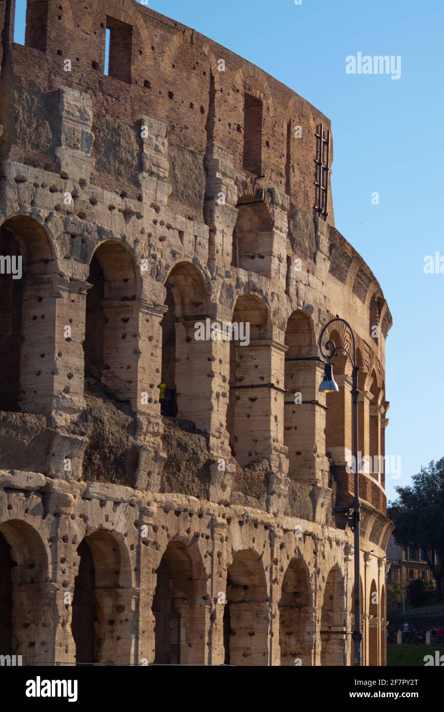 Views of Roman Coliseum, Roman Colosseum, Rome, Lazio. Italy Stock ...