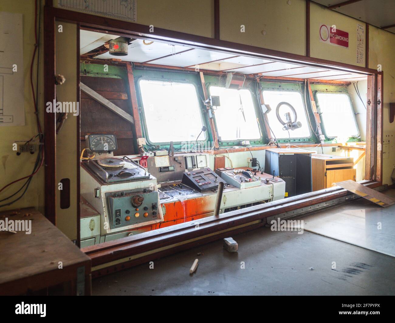 control panel with windows looking outside Stock Photo - Alamy