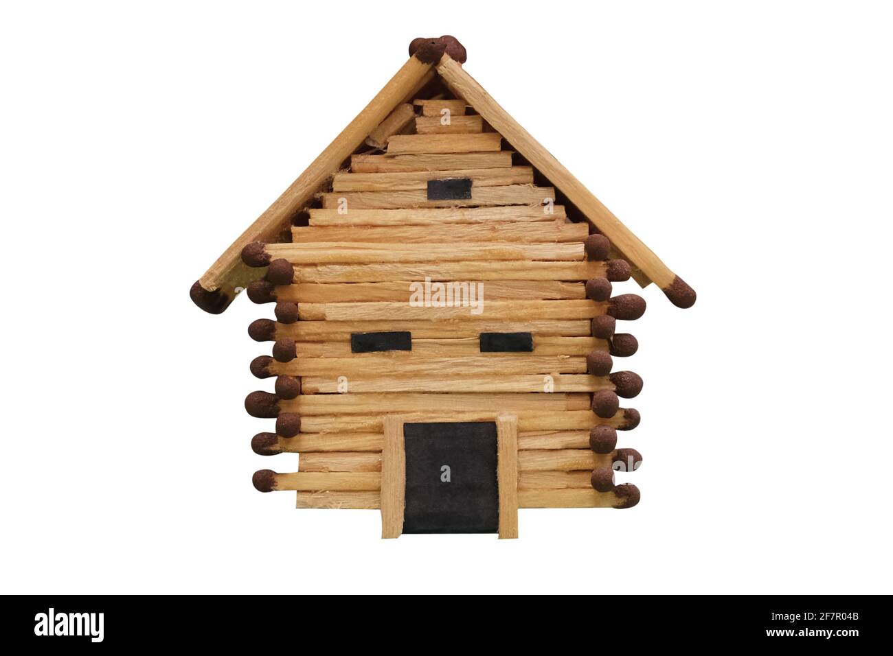 Old flat roof house Cut Out Stock Images & Pictures - Alamy