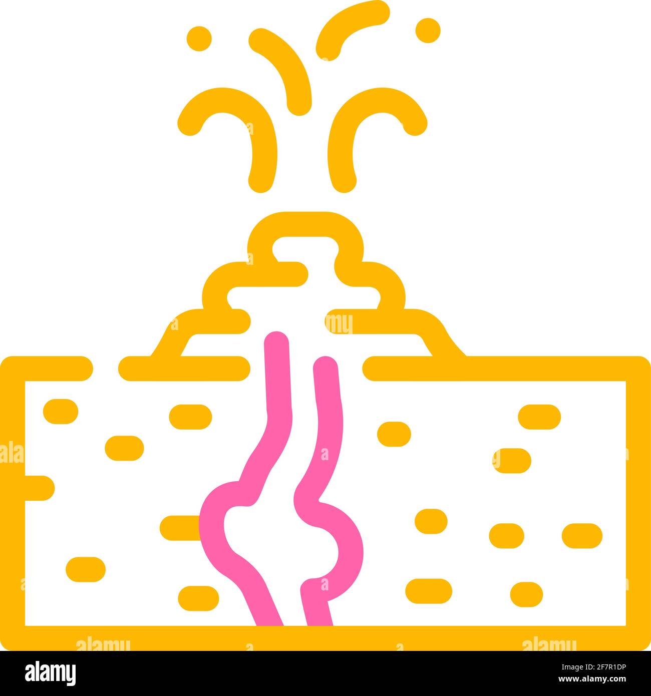 mud volcano color icon vector illustration color Stock Vector Image ...