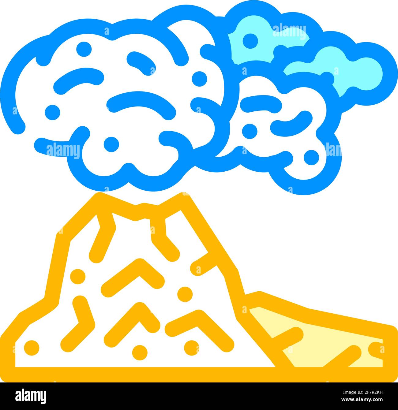 peleus type eruption color icon vector illustration Stock Vector Image ...