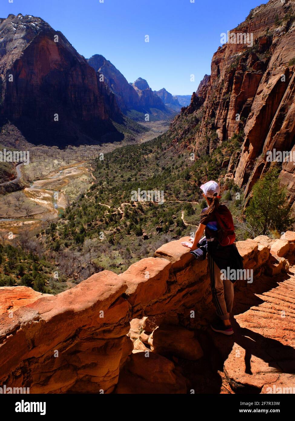 Hiking in zions hi-res stock photography and images - Alamy