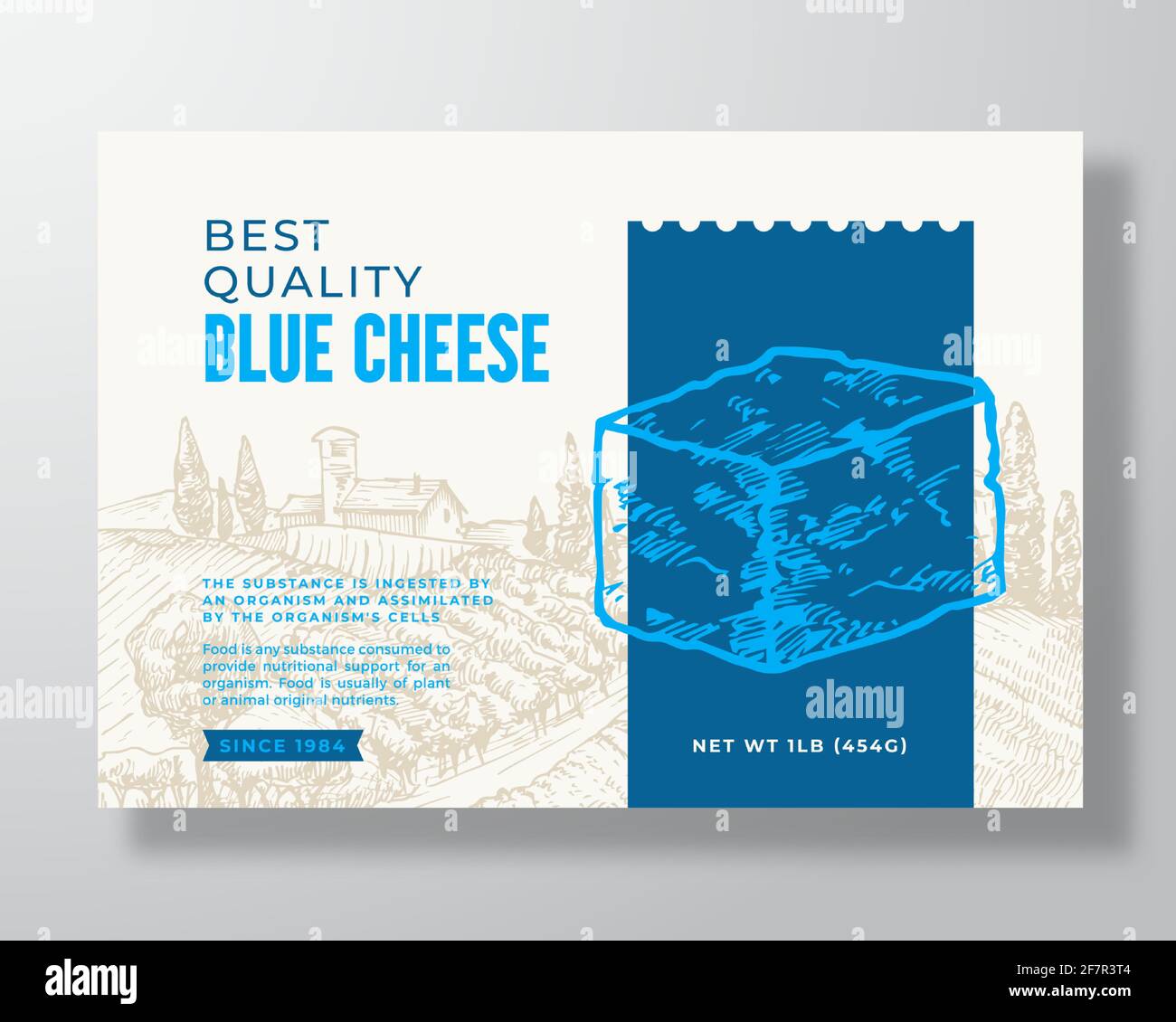 Dairy Food Label Template. Abstract Vector Packaging Design Layout ...