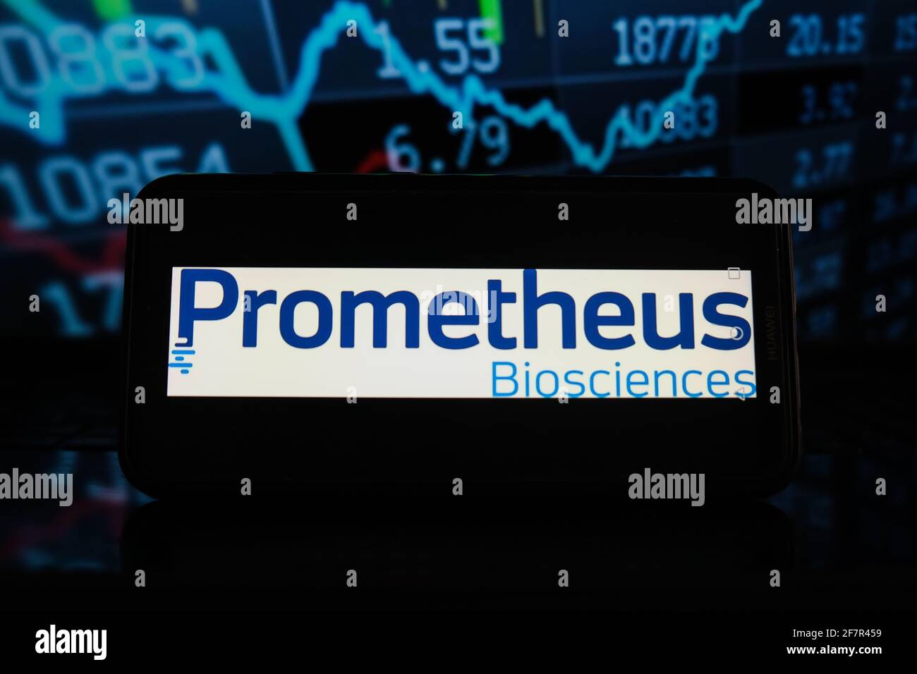 April 8, 2021, Poland: In this photo illustration a Prometheus ...