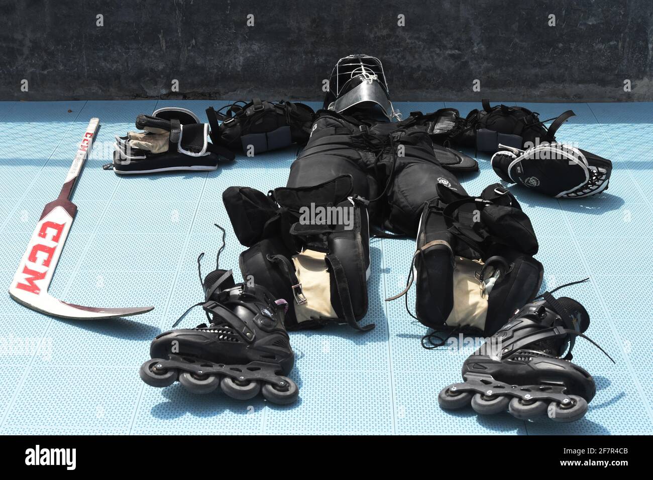 Floor hockey equipments hi-res stock photography and images - Alamy