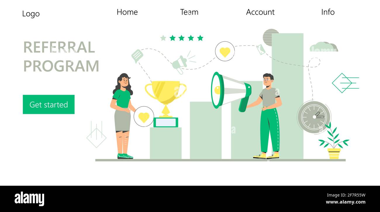 Referral program vector. Refer a friend illustration of appeal concept ...