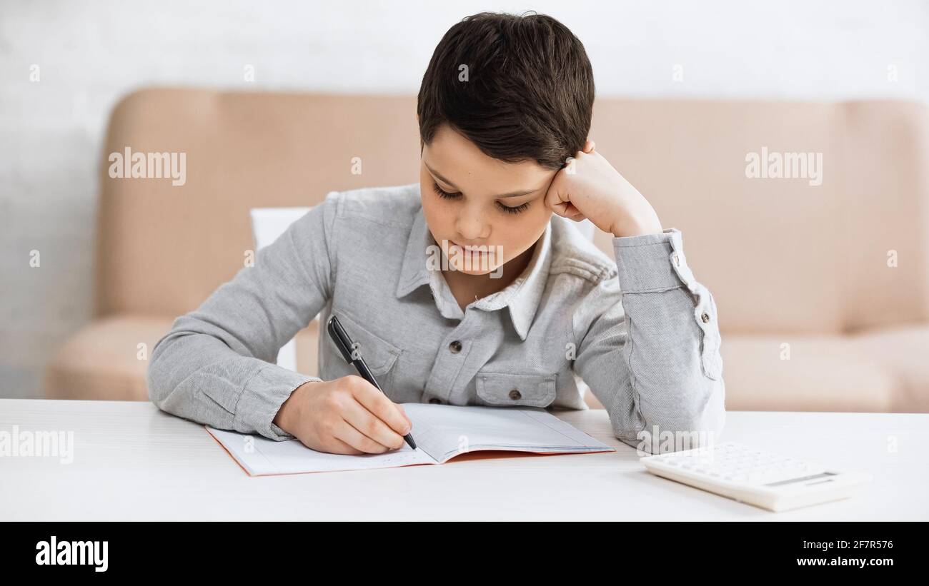 Boy girl child writing home preteen hi-res stock photography and images ...